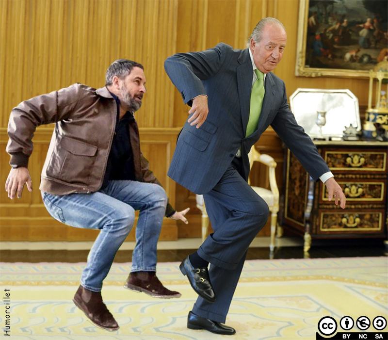 Abascal bailando con el Emérito